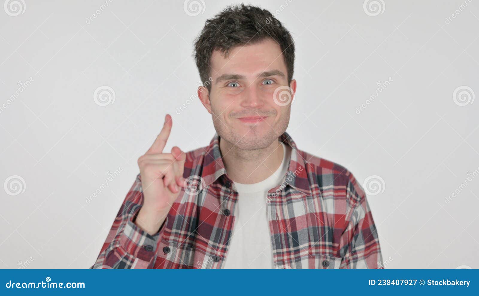 Portrait of Pensive Young Man Thinking and Getting Idea Stock Image ...