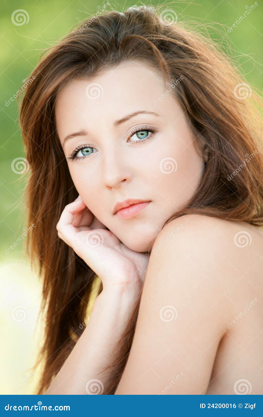 Portrait of Pensive Young Woman Stock Photo - Image of dark, ideal ...