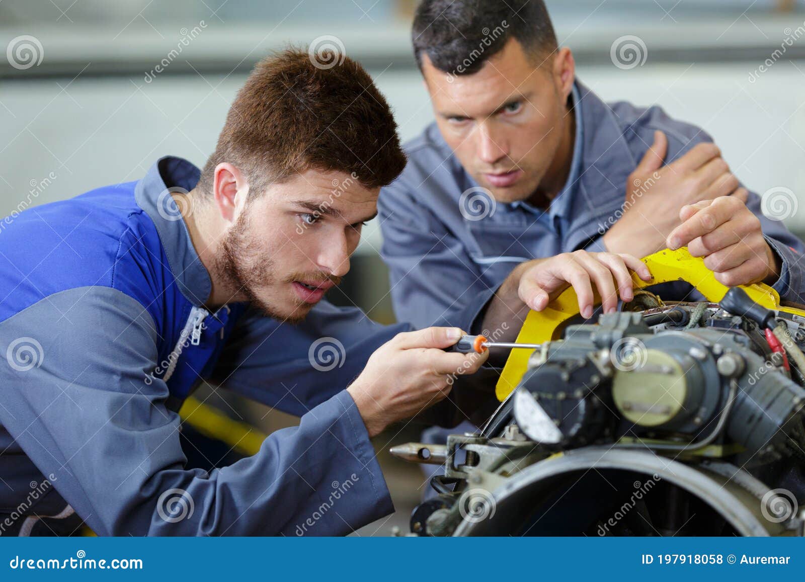 Portrait People and Engine Problem Solving Stock Photo - Image of heavy ...
