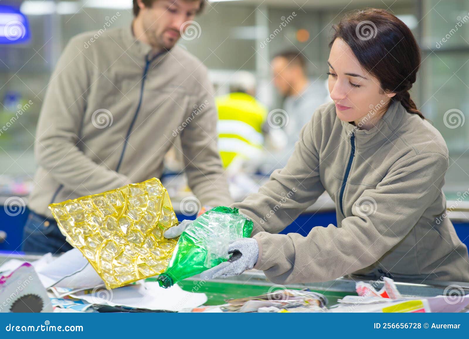 Portrait People Recycling Plastic Stock Photo - Image of aware ...
