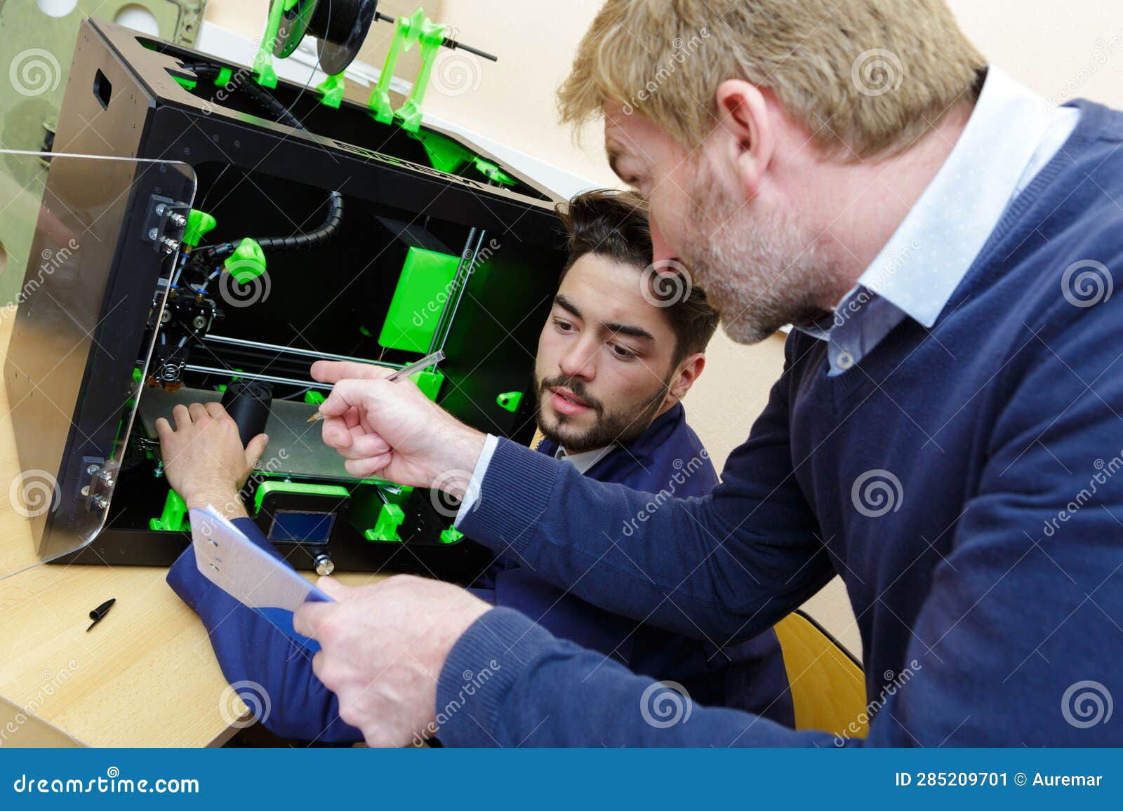 Portrait People Working with 3d Printer Stock Image - Image of person ...