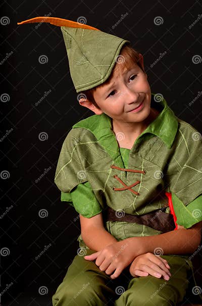 Portrait Peter Pan stock image. Image of bell, fairy - 22133575