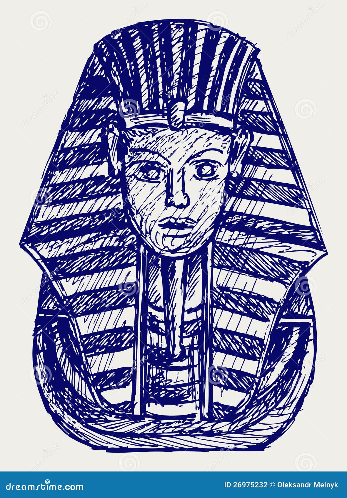 Portrait of Pharaoh stock vector. Illustration of creative - 26975232