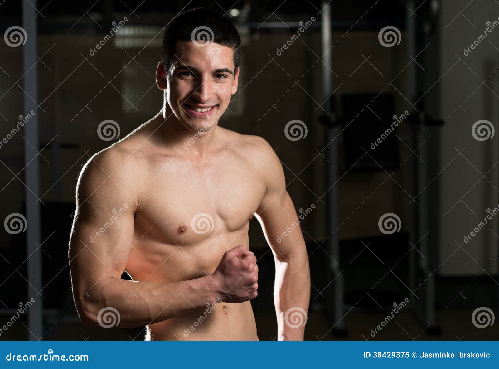 Portrait of a Physically Fit Young Man Stock Image - Image of chest ...