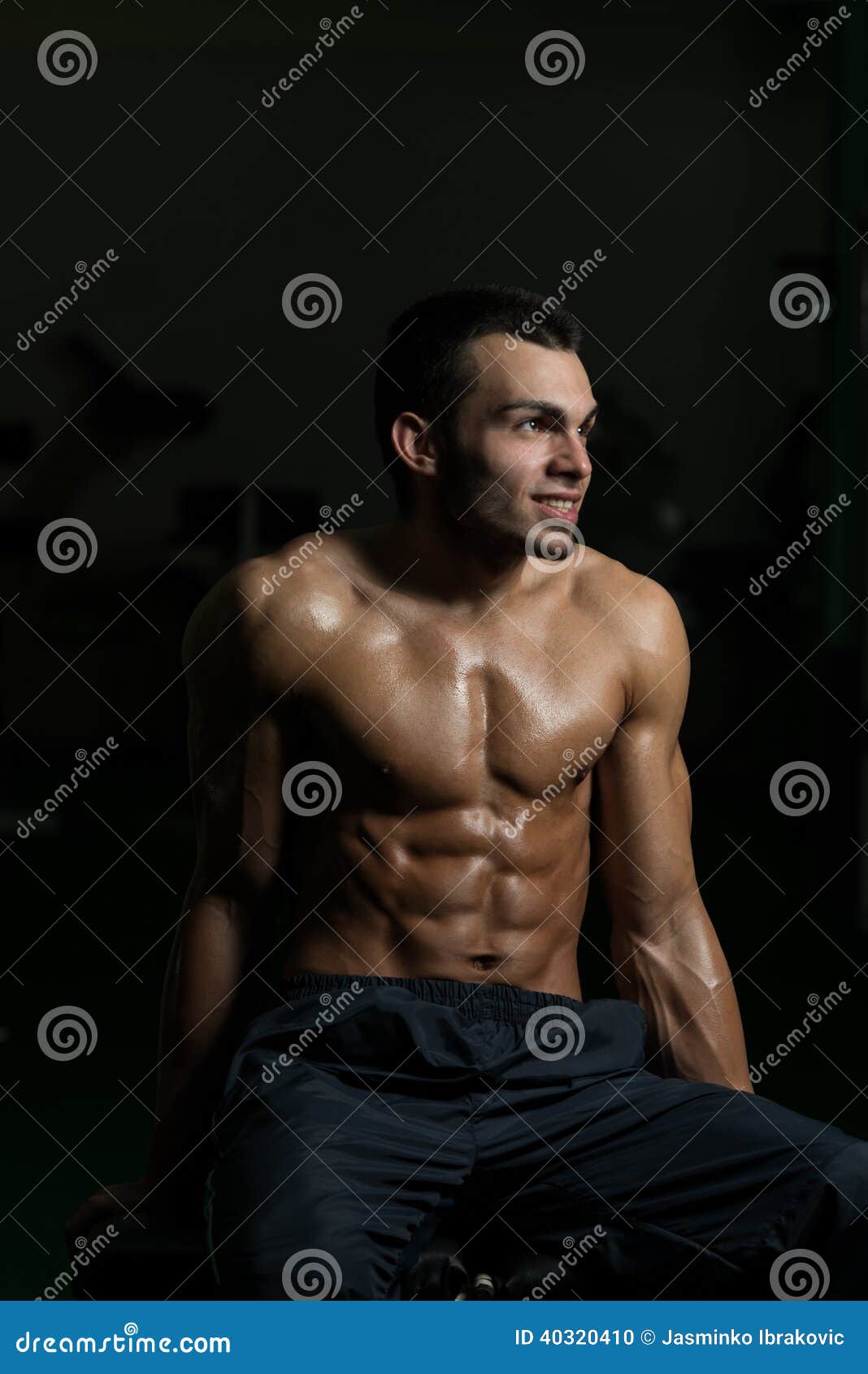 Portrait of a Physically Fit Young Man Stock Photo - Image of build ...