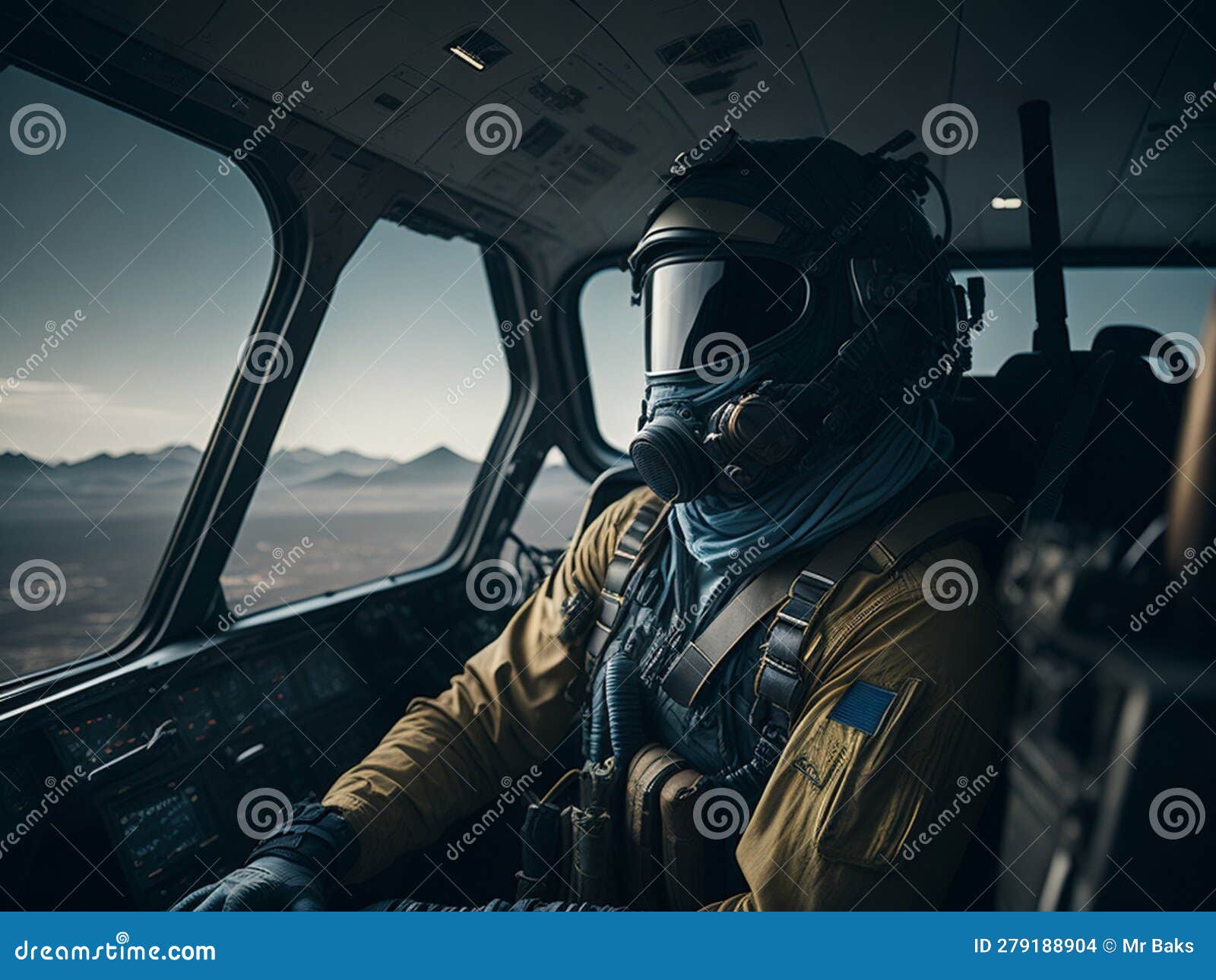 Portrait of the Pilot in the Cockpit. Stock Photo - Image of journey ...