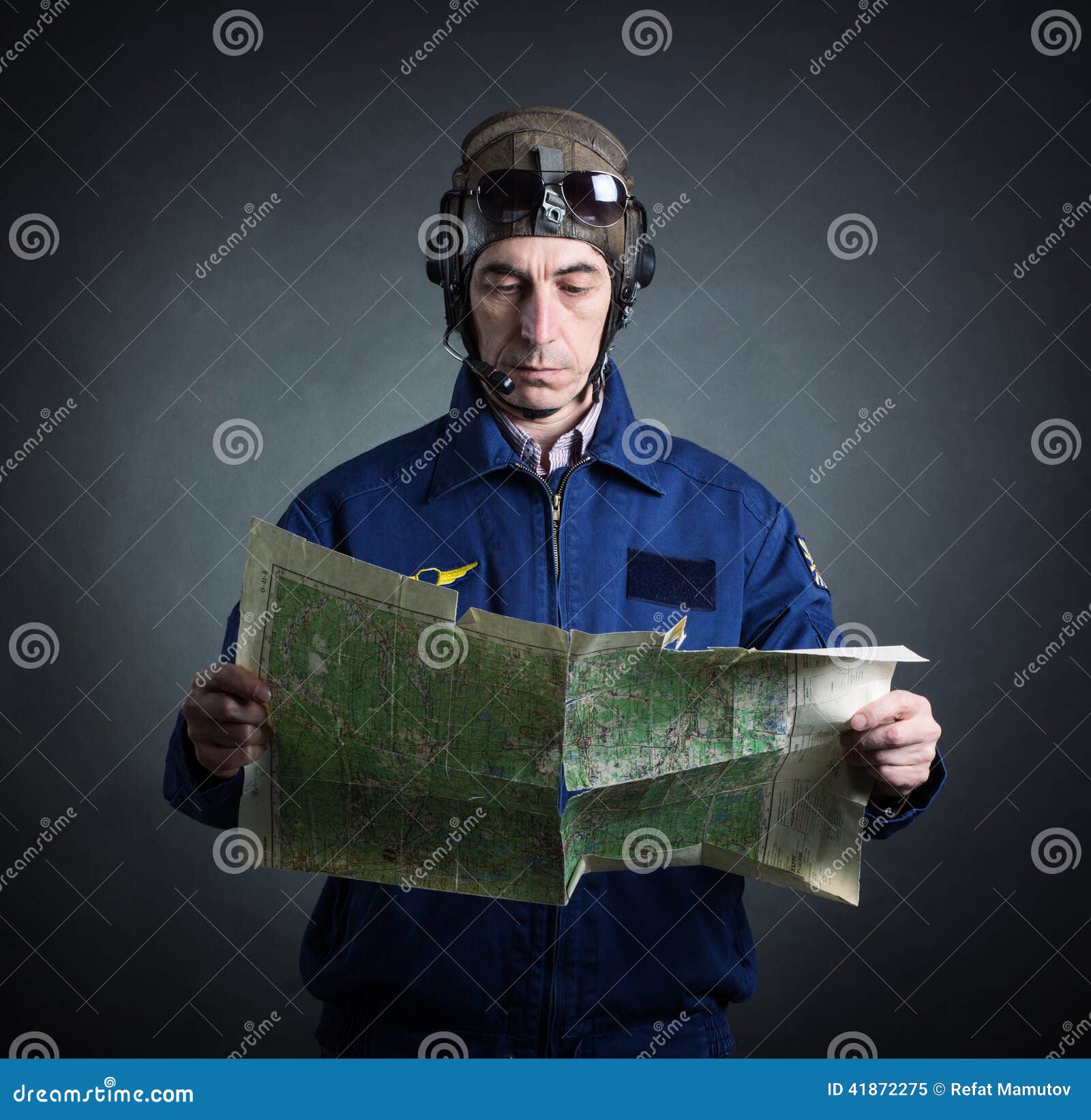 Portrait of a pilot stock image. Image of antique, looking - 41872275