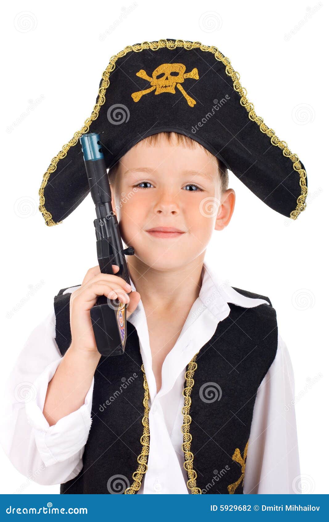 Portrait of a pirate stock photo. Image of child, look - 5929682