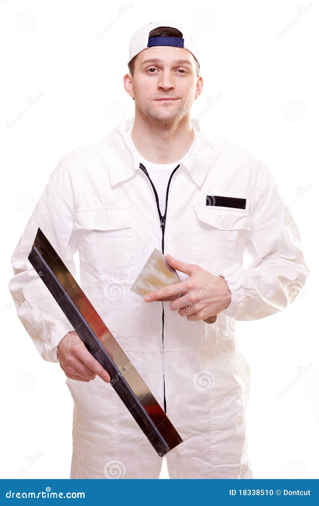 Portrait of a plasterer stock photo. Image of plasterer - 18338510
