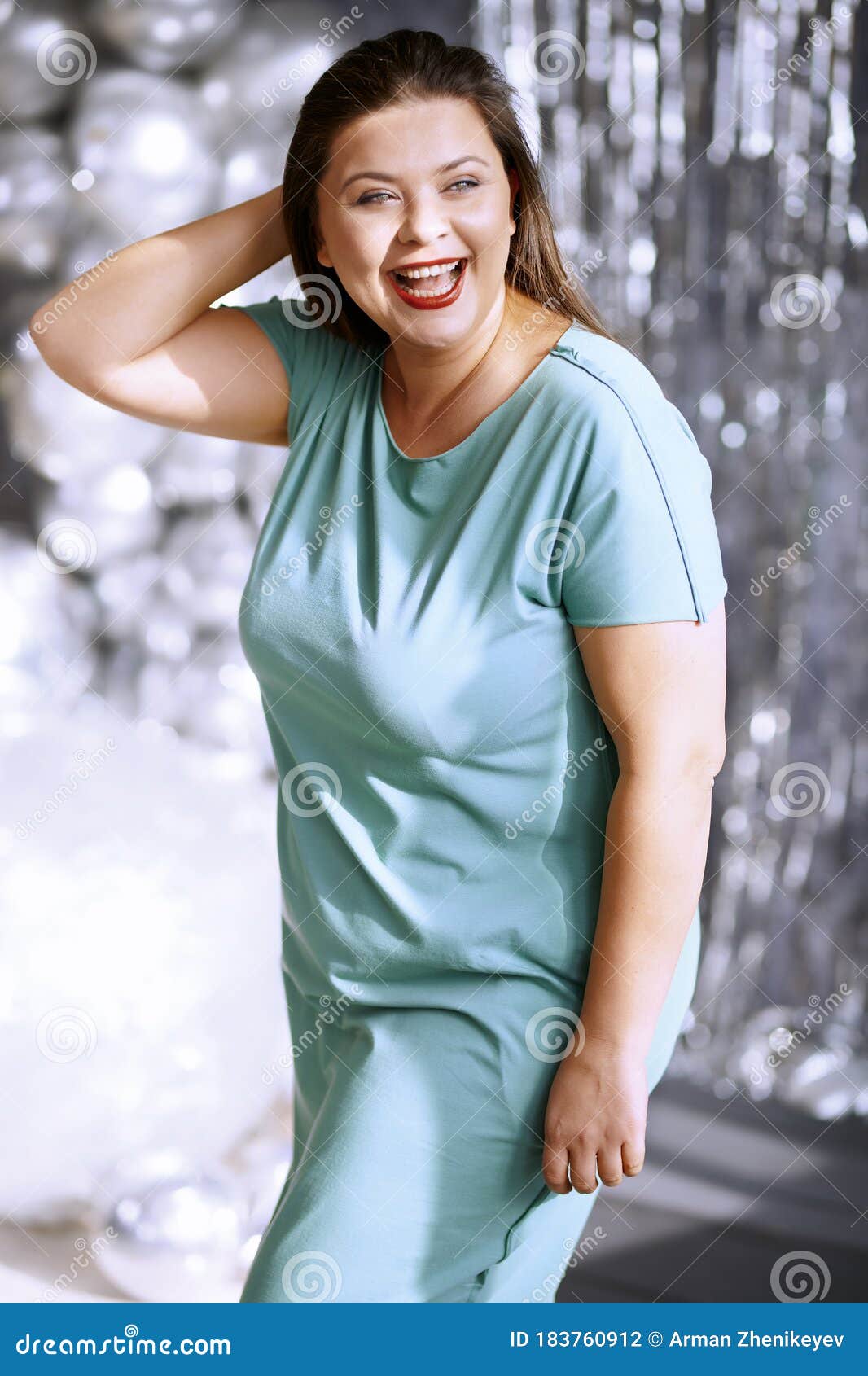 Portrait of the Playful Plus Size Model Stock Photo - Image of ...