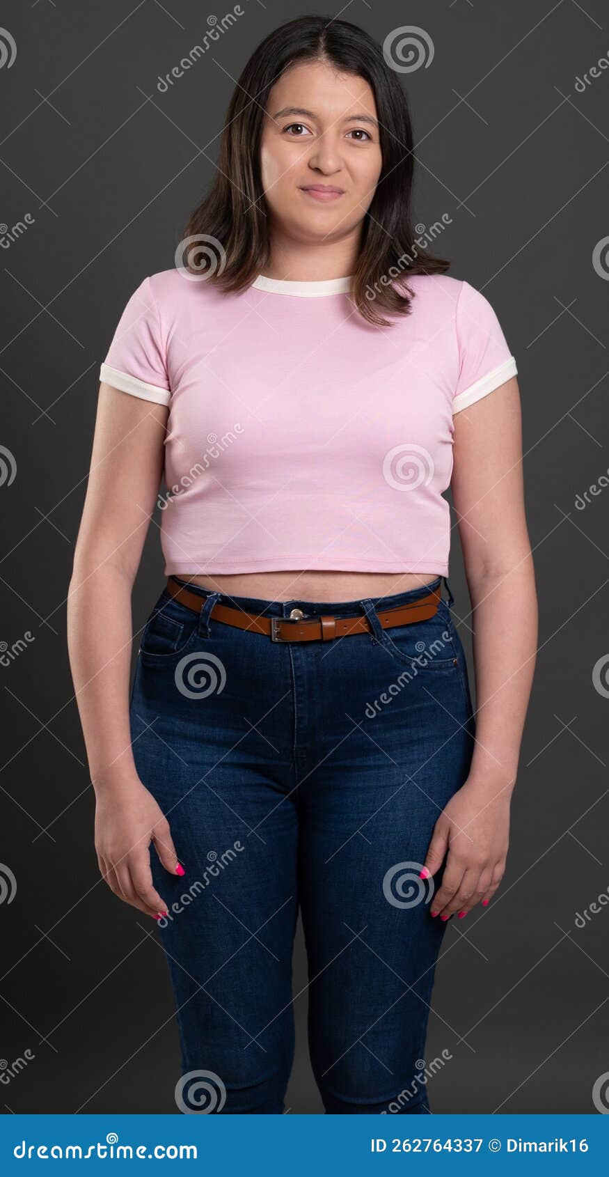 Portrait of Plus Size Model Stock Image - Image of pose, cheerful ...