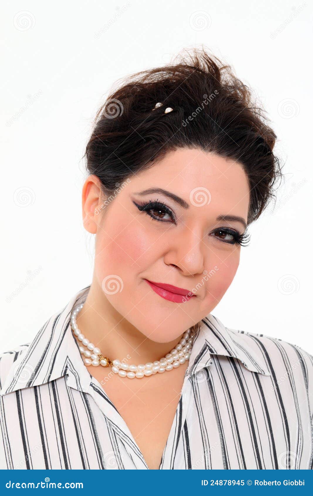 Portrait of Plus Size Woman Stock Image - Image of dress, face: 24878945