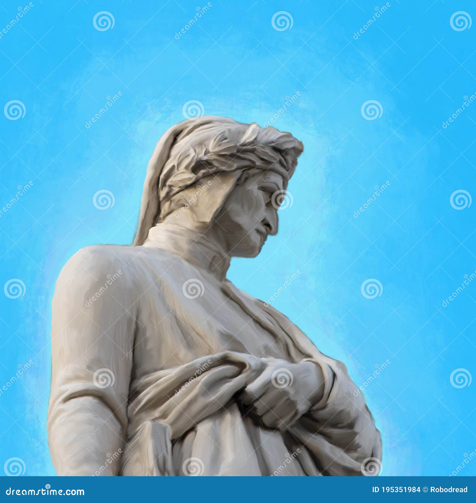 Portrait of the Poet Dante Alighieri Stock Illustration - Illustration ...