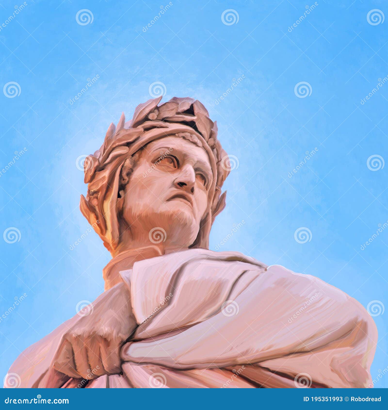 Portrait of the Poet Dante Alighieri Stock Illustration - Illustration ...