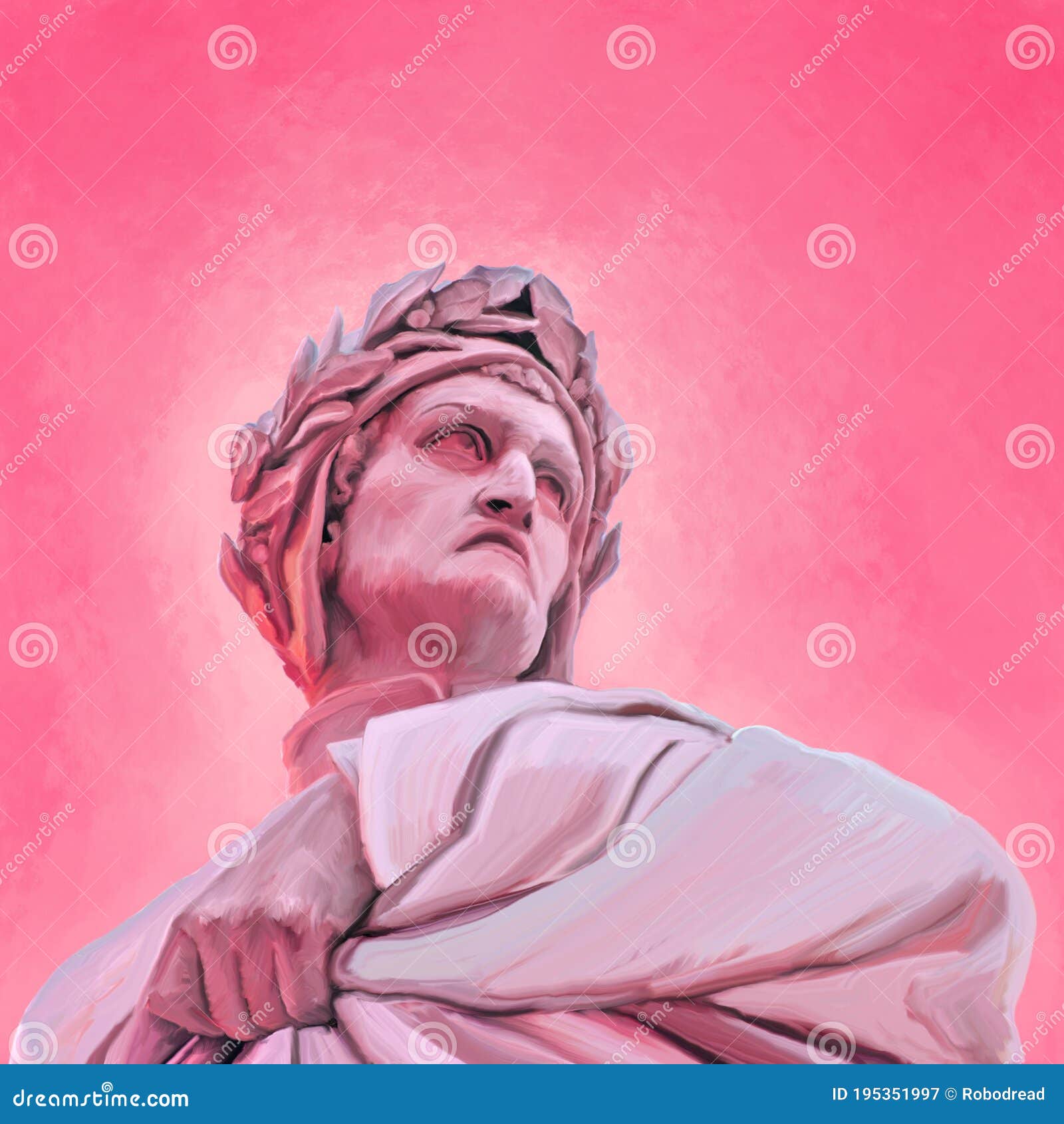 Portrait of the Poet Dante Alighieri Stock Illustration - Illustration ...