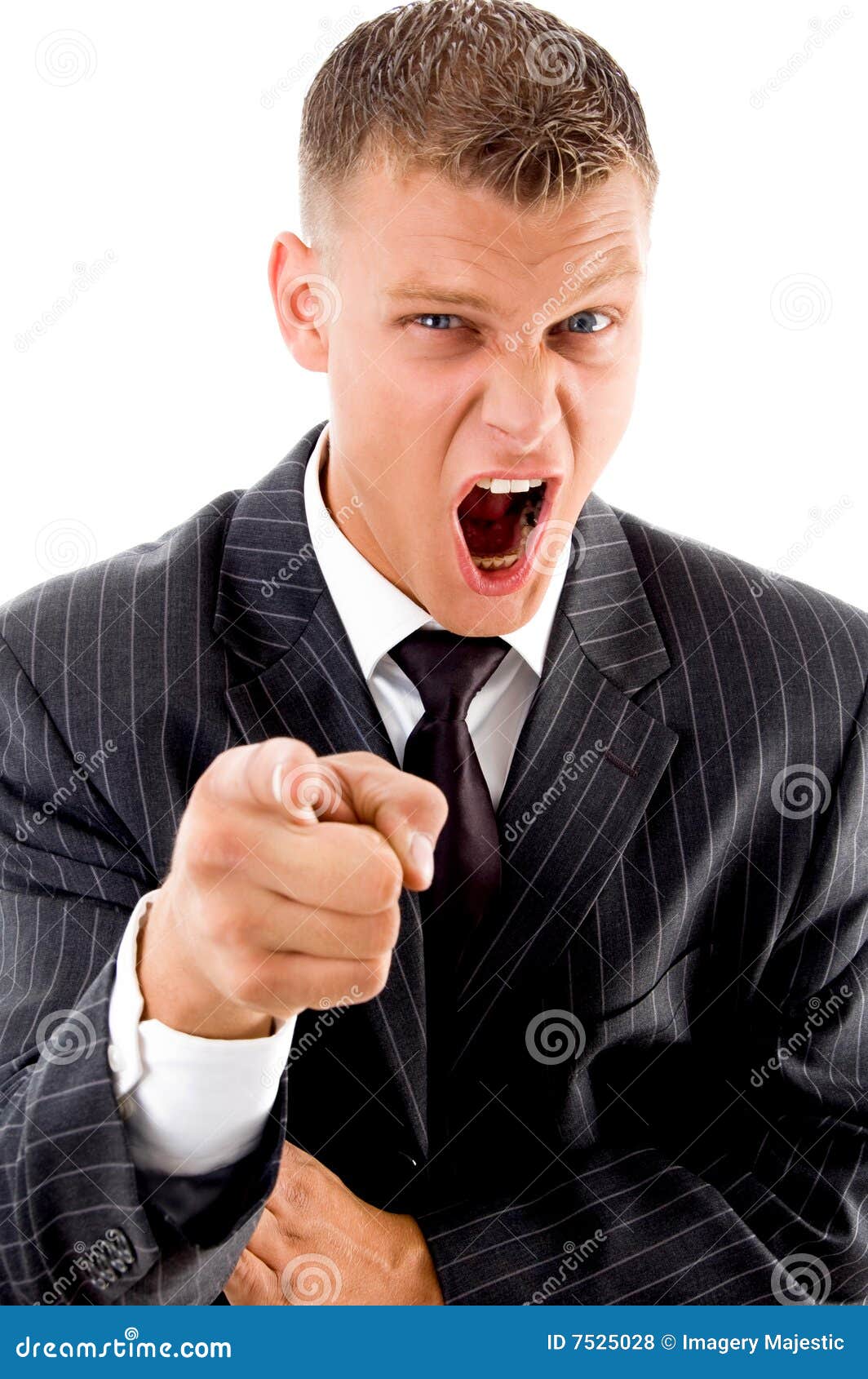 Portrait of pointing male stock photo. Image of entrepreneur - 7525028