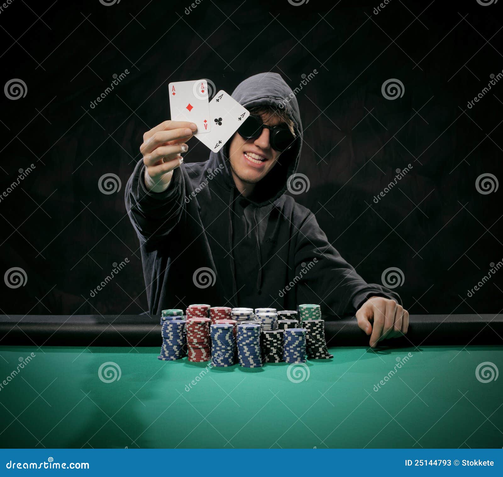 Portrait of a poker player stock image. Image of poker - 25144793