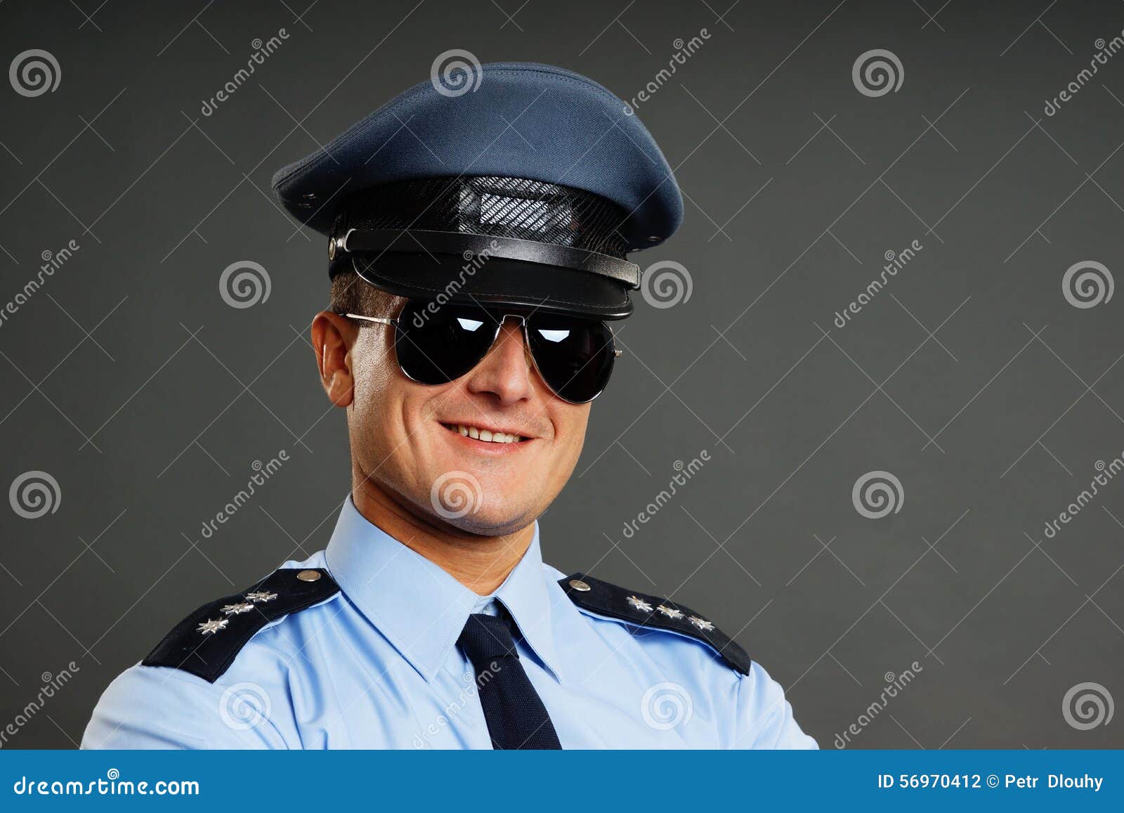 Portrait of policeman stock photo. Image of attractive - 56970412
