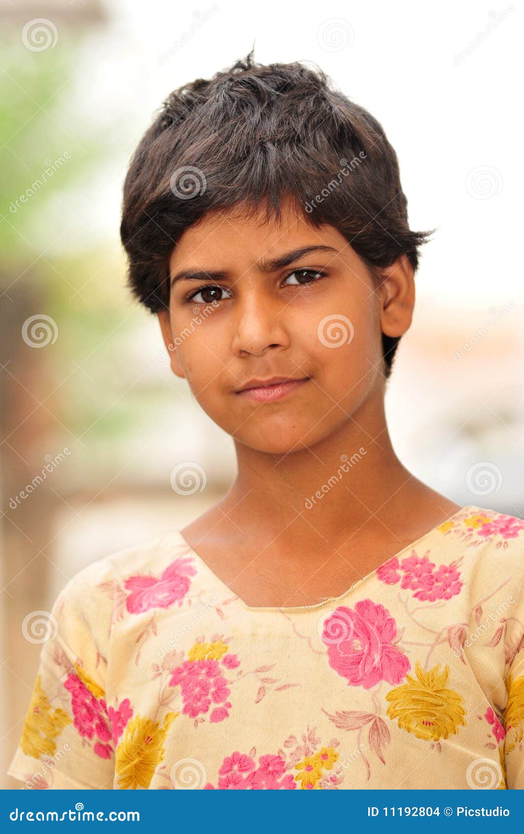 Portrait of Poor Village Girl Stock Photo - Image of expressions ...