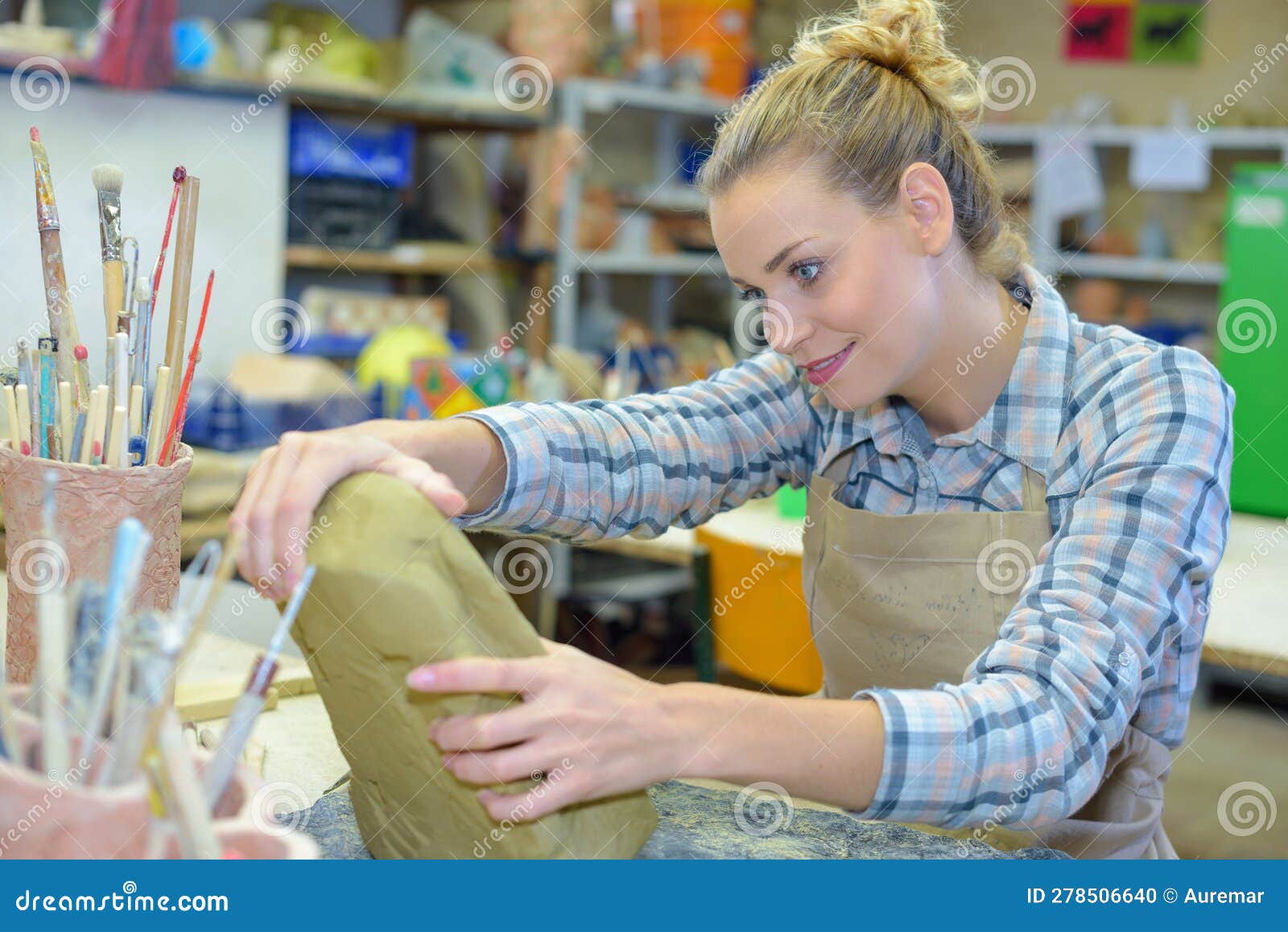 Portrait Porcelain Manufacture Stock Photo - Image of green, workshop ...