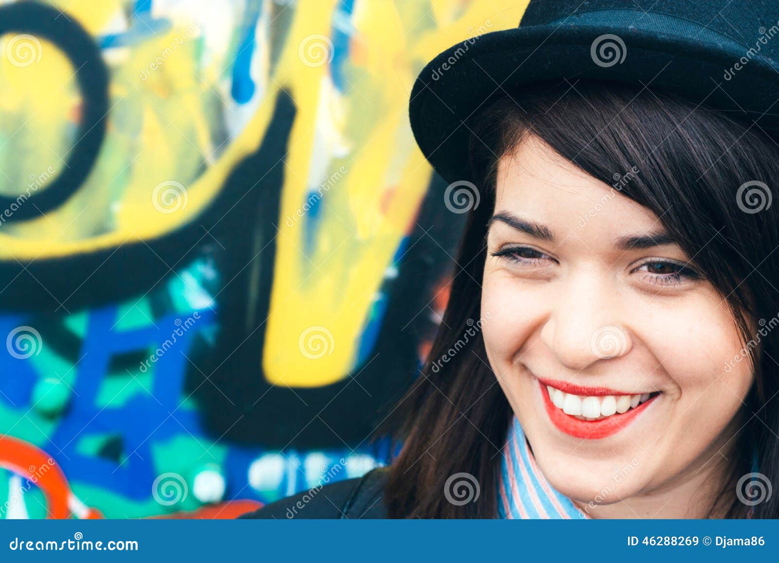 Portrait of Positive Female Stock Image - Image of beautiful, natural ...