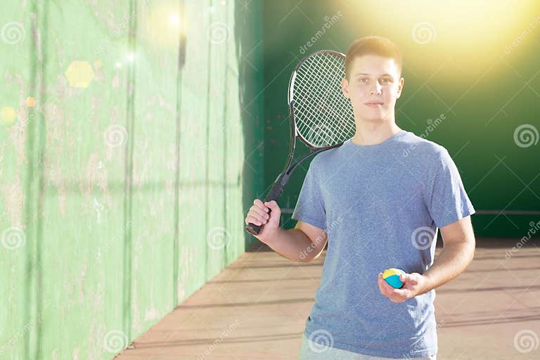 Portrait of Positive Young Man Frontenis Player Stock Image - Image of ... Portrait of Positive Young Man Frontenis Player Stock Image - Image of ...