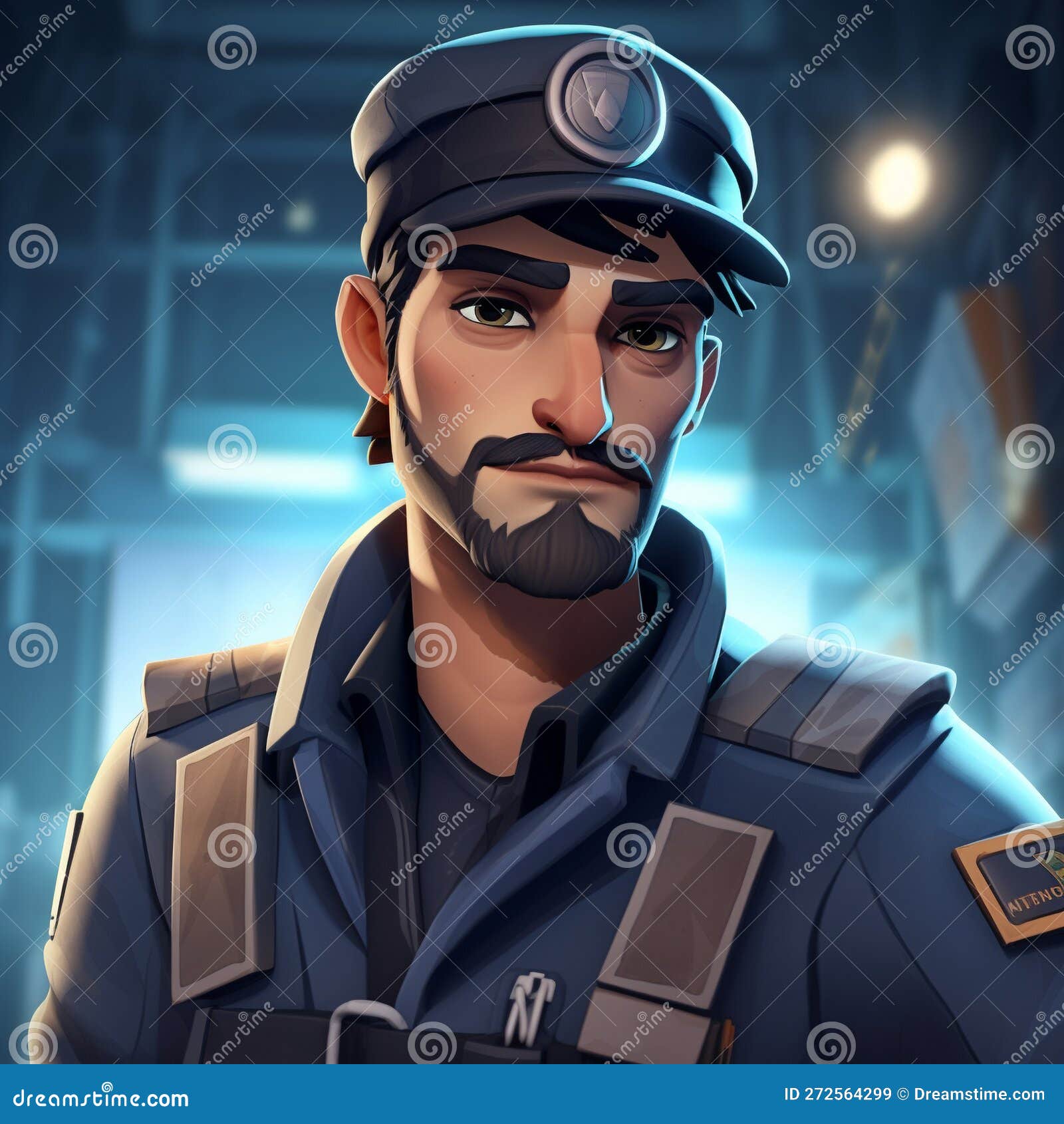 Portrait of a Postman in Uniform. AI Generated Stock Illustration ...
