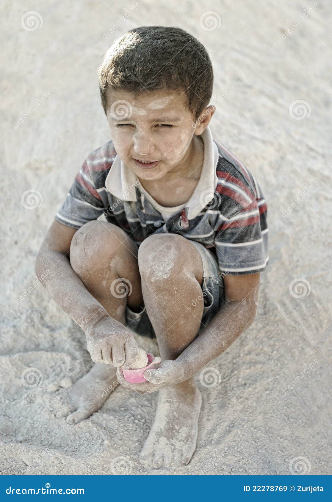 Portrait of Poverty, Little Poor Dirty Boy Stock Image - Image of ...
