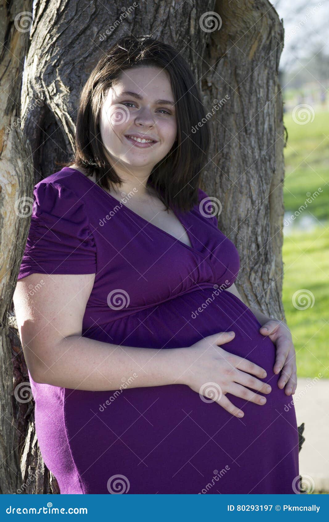 Portrait Of A Pregnant Woman Stock Image Image Of Expecting Person