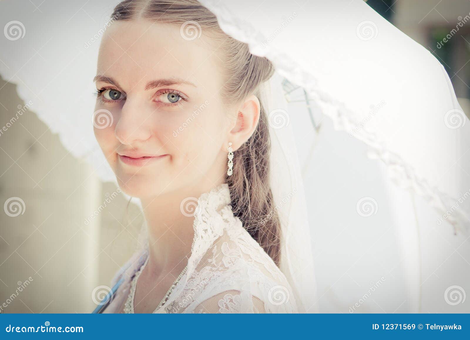 Portrait of pretty bride stock image. Image of portrait - 12371569