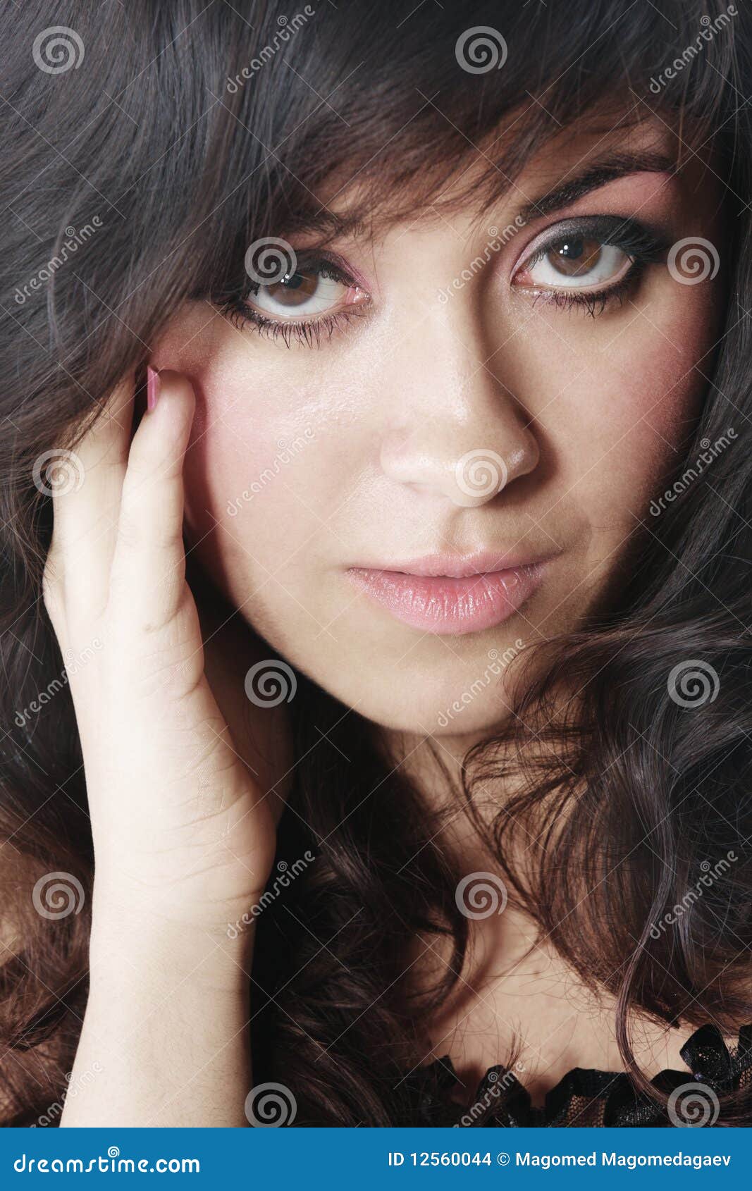 Portrait of Pretty Brunette Stock Photo - Image of brown, people: 12560044