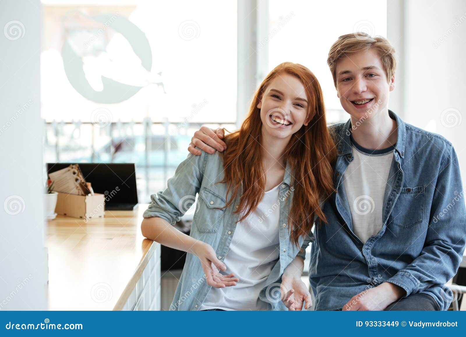 Portrait of pretty couple stock image. Image of lovely - 93333449