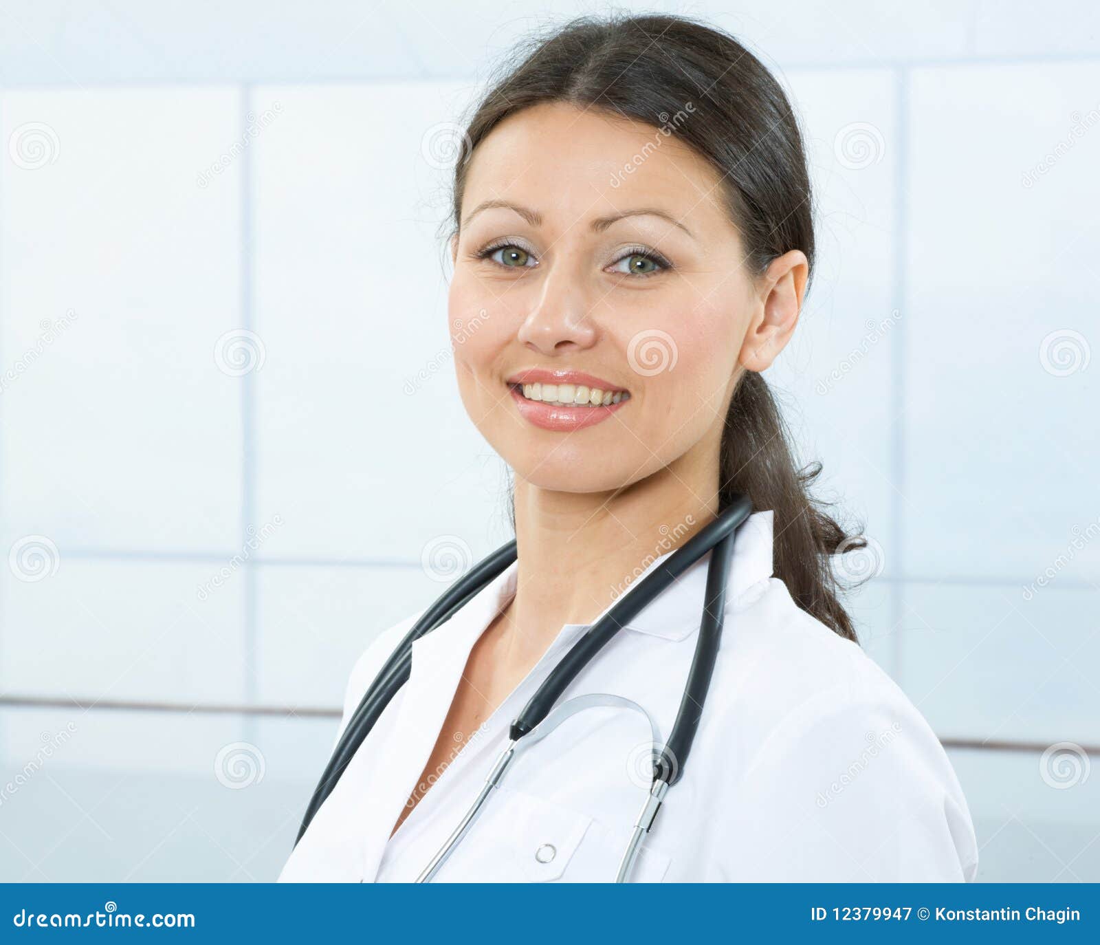 Portrait of pretty doctor stock image. Image of nurse - 12379947