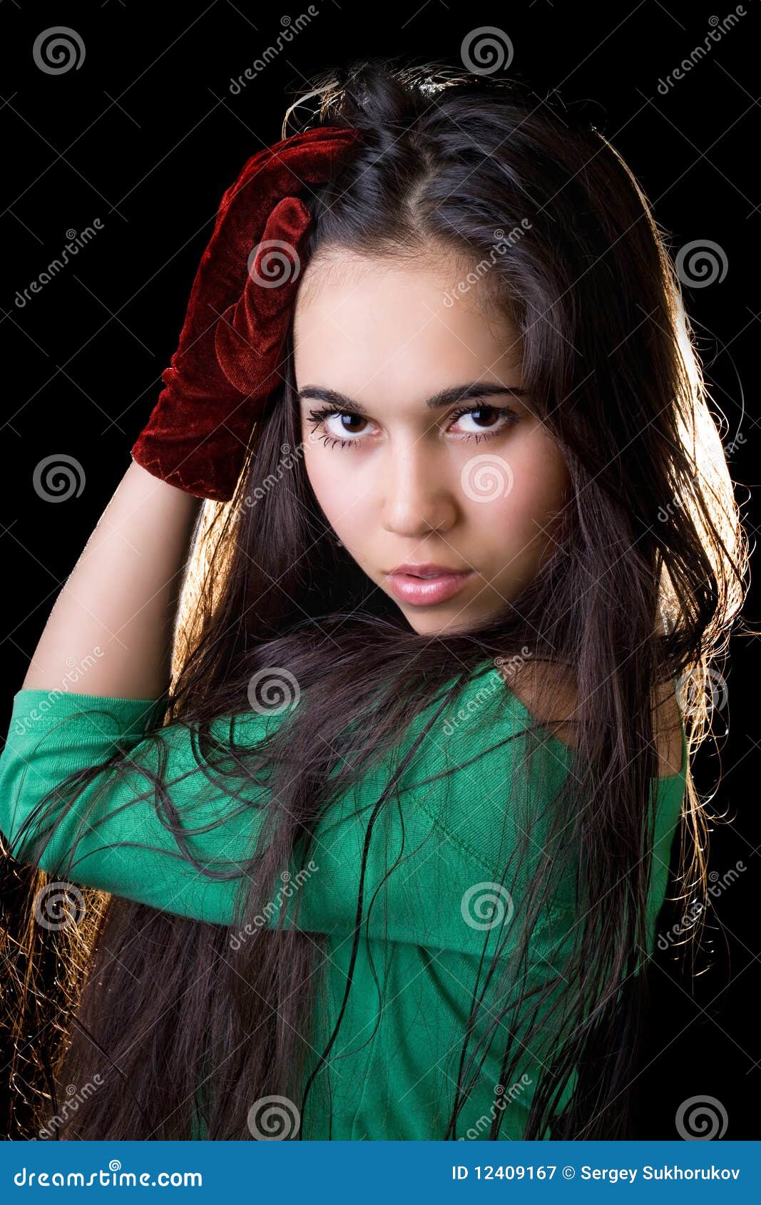 Portrait of the Pretty Girl Stock Image - Image of look, looking: 12409167
