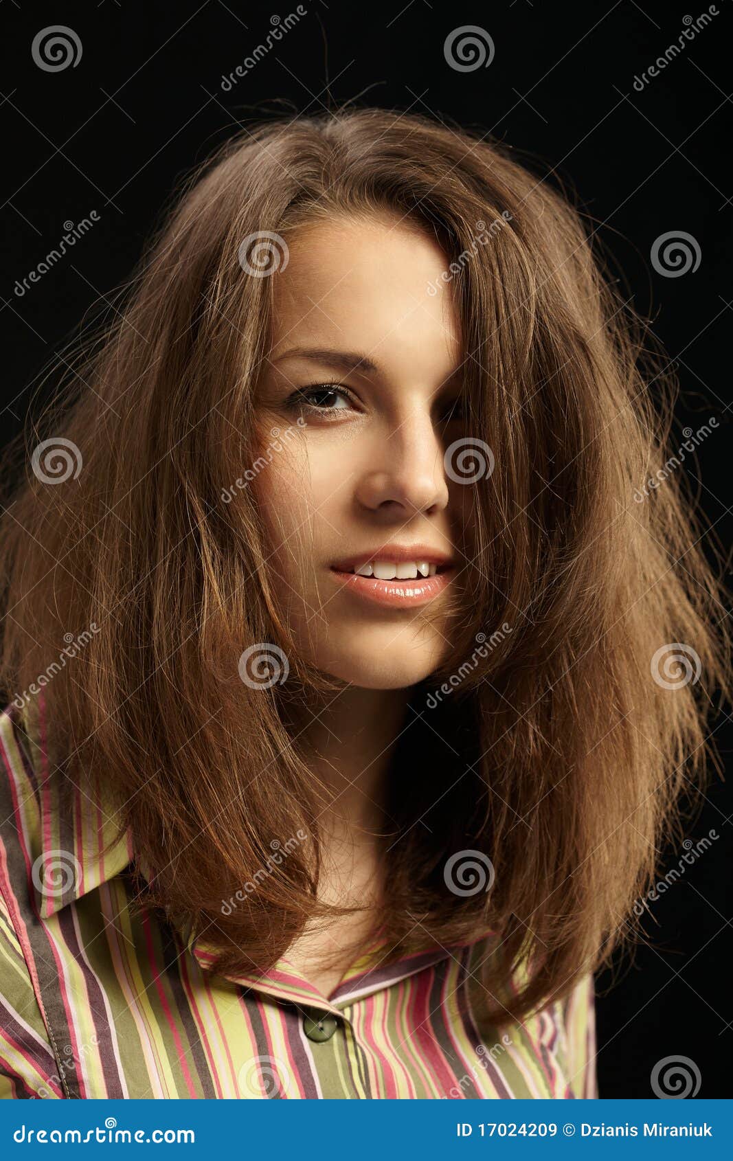 Portrait of pretty girl stock image. Image of hairstyle - 17024209
