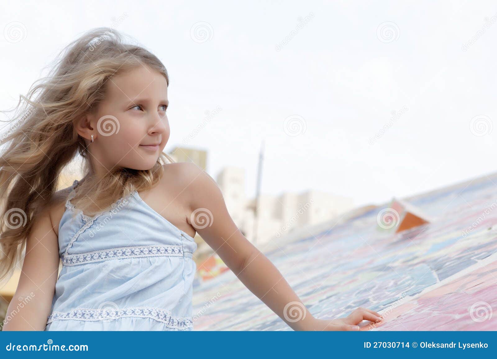 Portrait of a Pretty Girl in the Wind Stock Photo - Image of caucasian ...