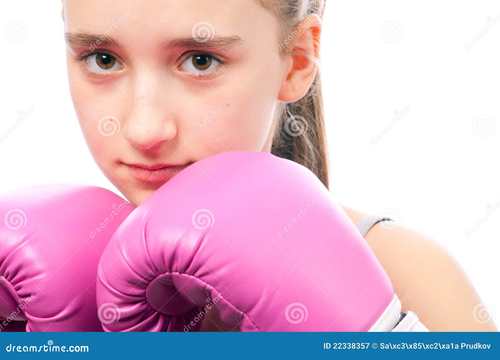 Portrait of Pretty Kick Boxing Girl Stock Image - Image of exercise ...