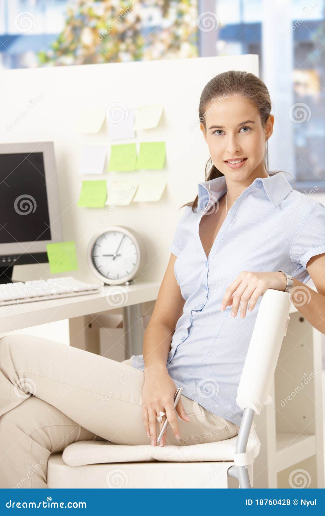 Portrait Of Pretty Office Girl Royalty Free Stock Photos - Image: 18760428