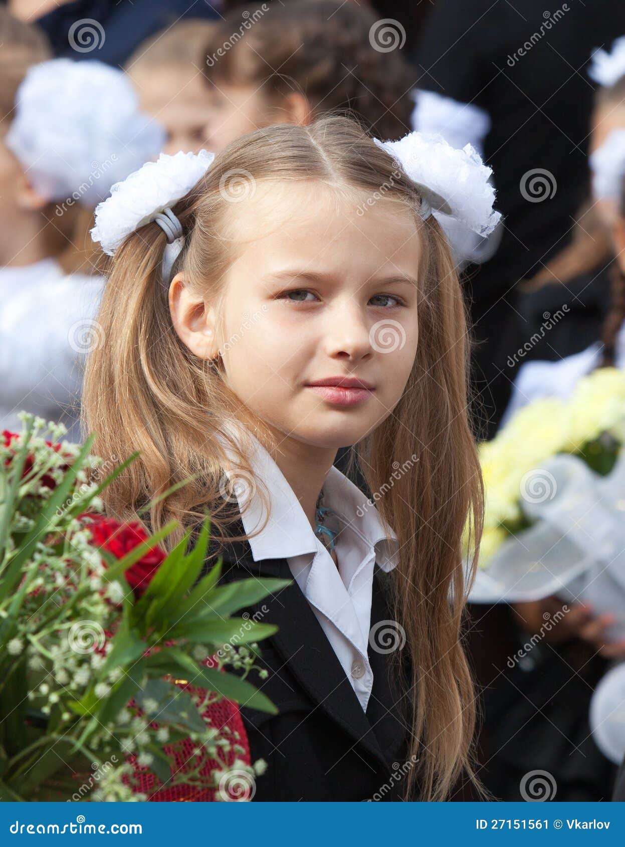 Portrait of a Pretty Schoolgirl Stock Image - Image of clever, person ...