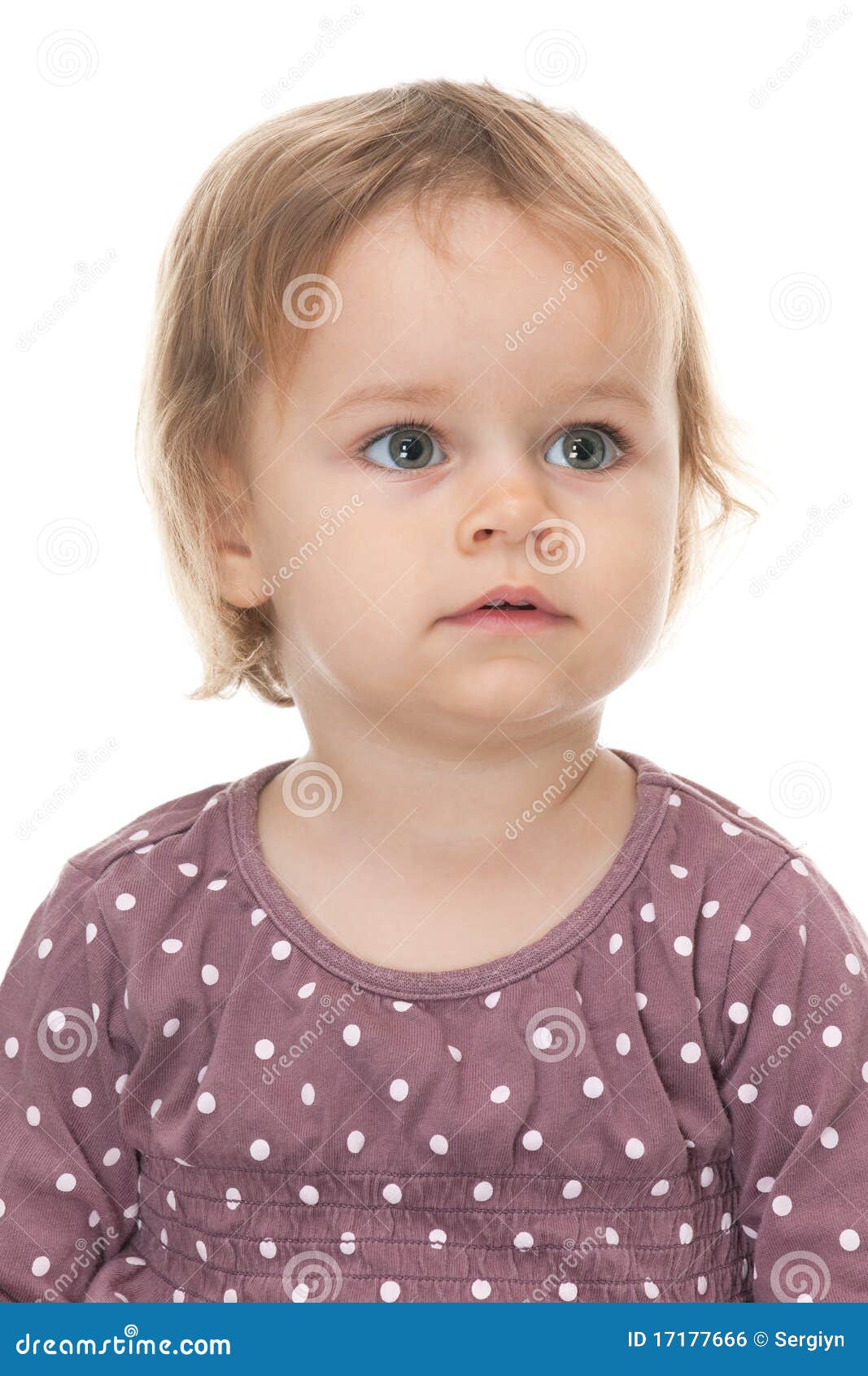 Portrait of a Pretty Toddler Stock Photo - Image of alone, small: 17177666