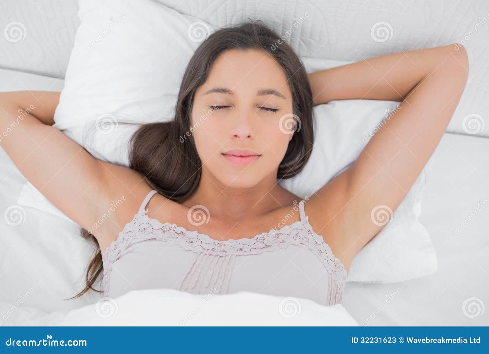 Portrait of an Pretty Woman Napping Stock Image - Image of pajamas ...