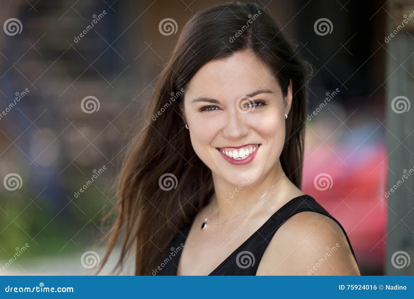 Portrait of a Pretty Woman Smiling Stock Photo - Image of happiness ...