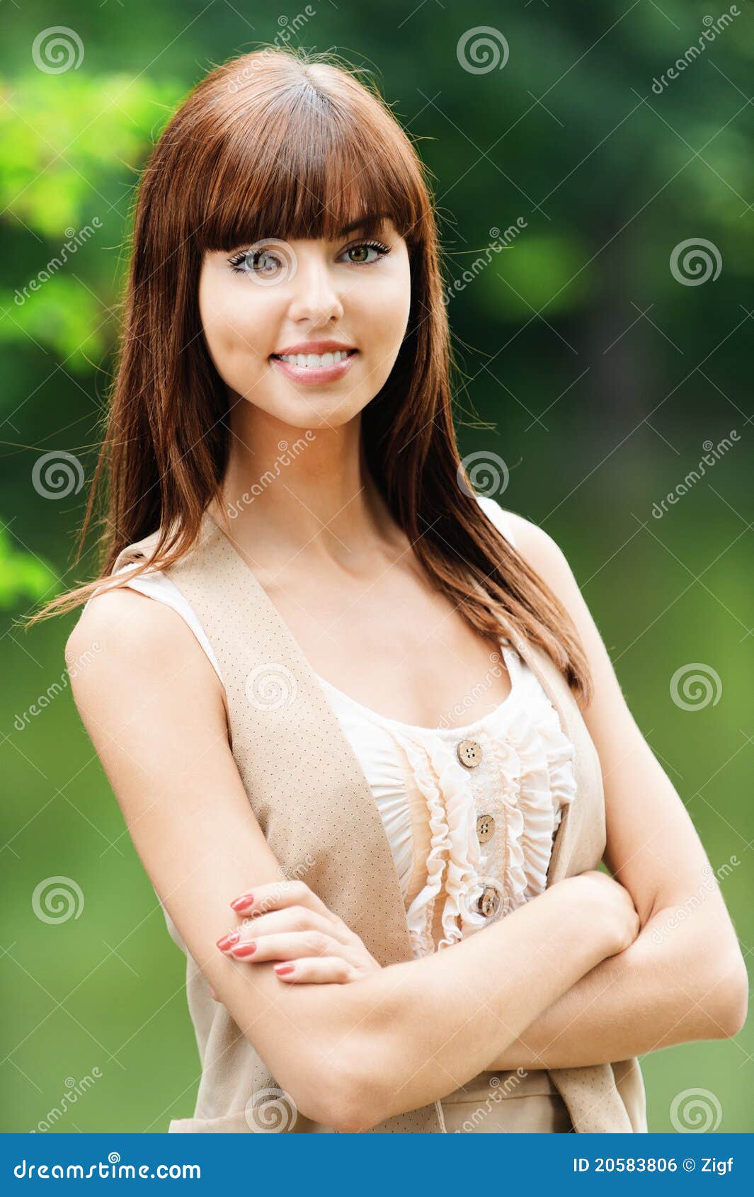 Portrait of Pretty Young Lady Stock Photo - Image of alluring ...