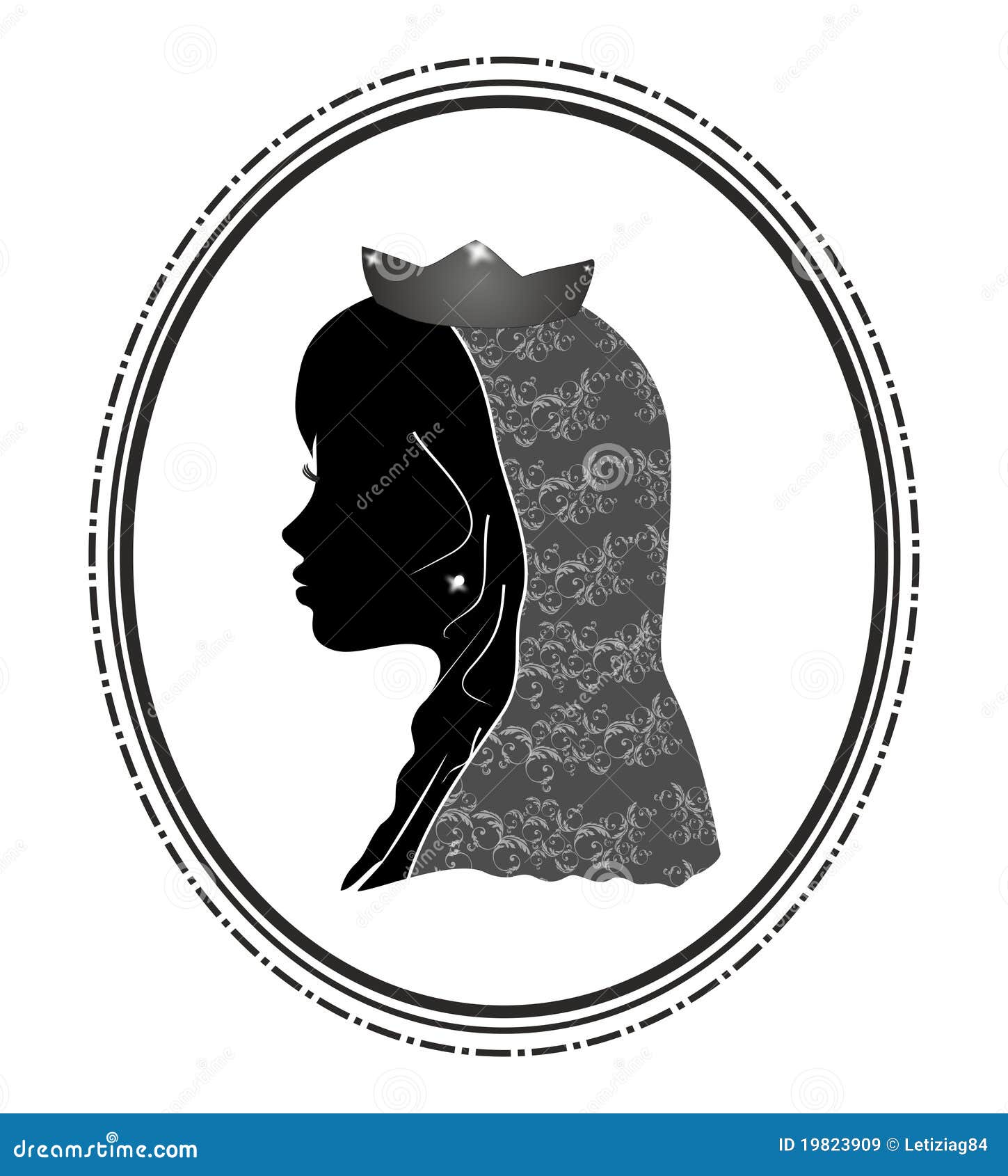 Portrait of Princess Bride stock illustration. Illustration of ...