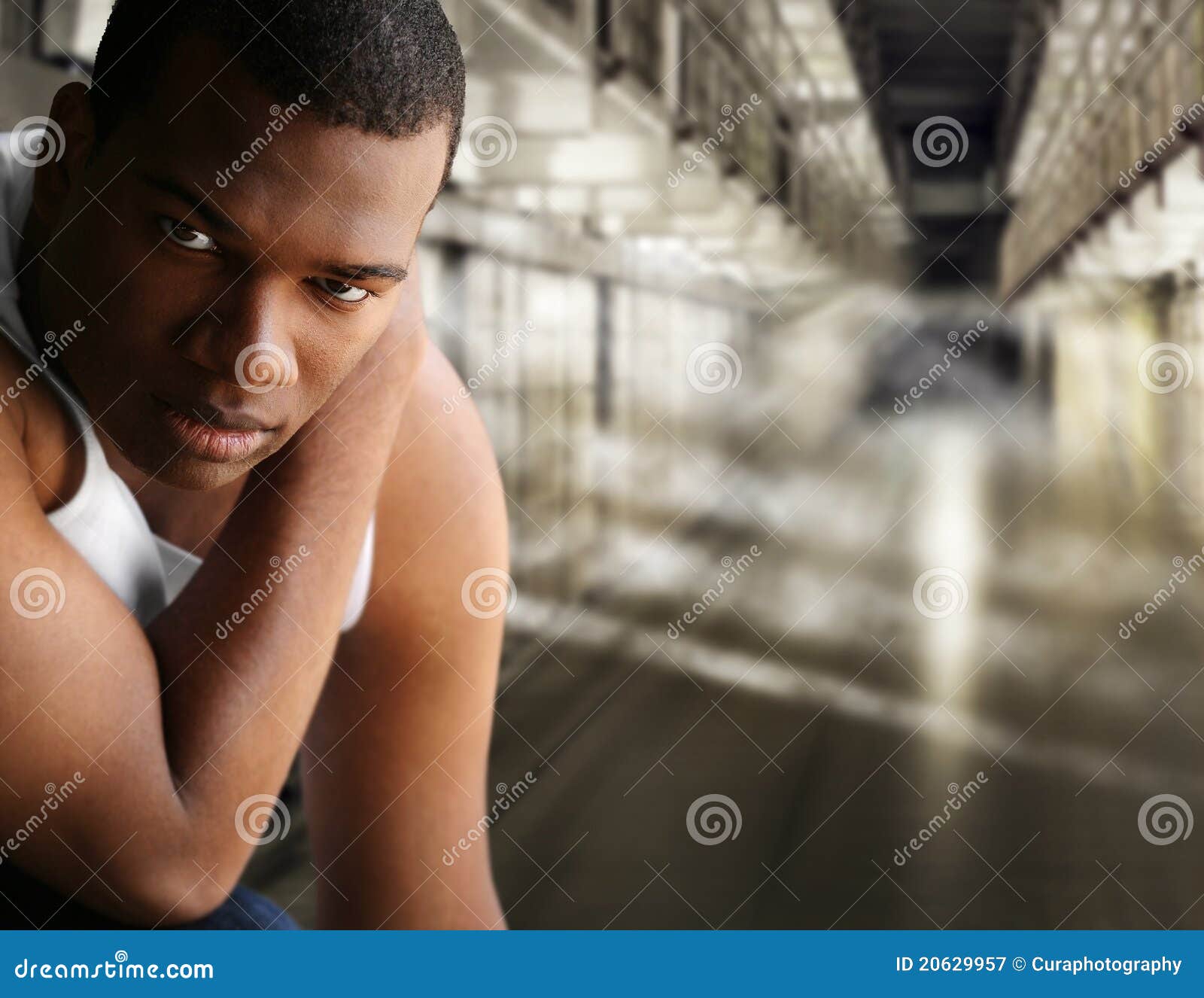 Portrait of a prisoner stock image. Image of prison, issue - 20629957