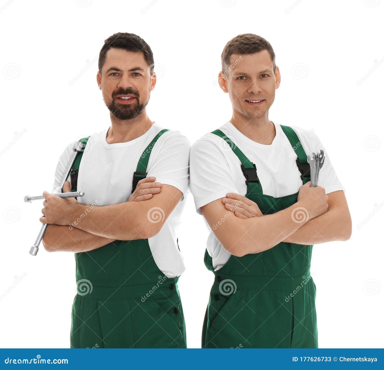 Portrait of Professional Auto Mechanics on Background Stock Image ...