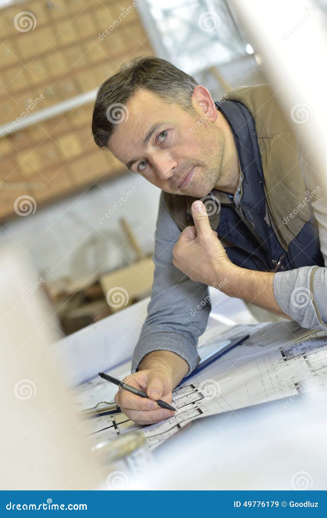 Portrait of Professional Carpenter at Work Stock Image - Image of ...