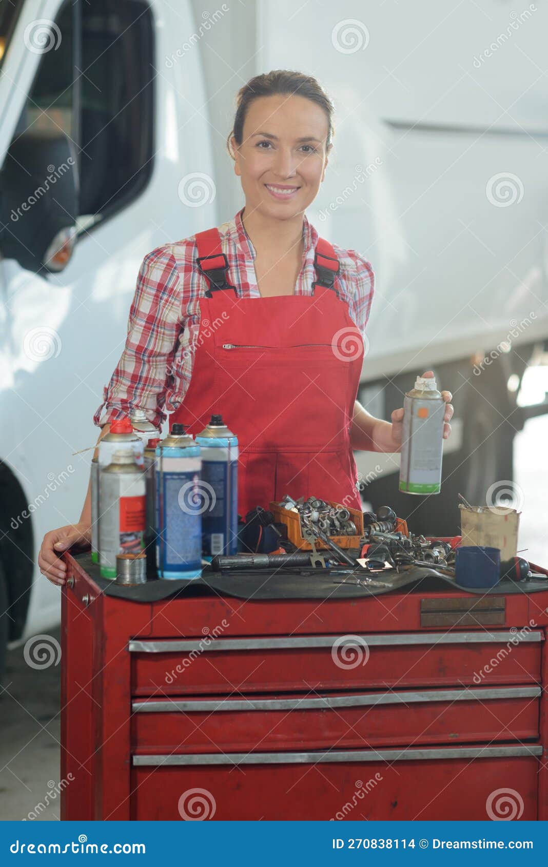 Portrait Professional Female Mechanic Stock Photo - Image of twenties ...