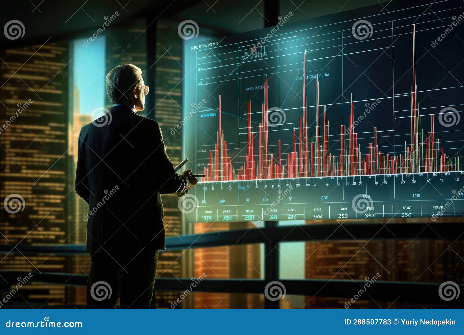 Portrait of a Professional Financial Analyst in the Modern Digital ...