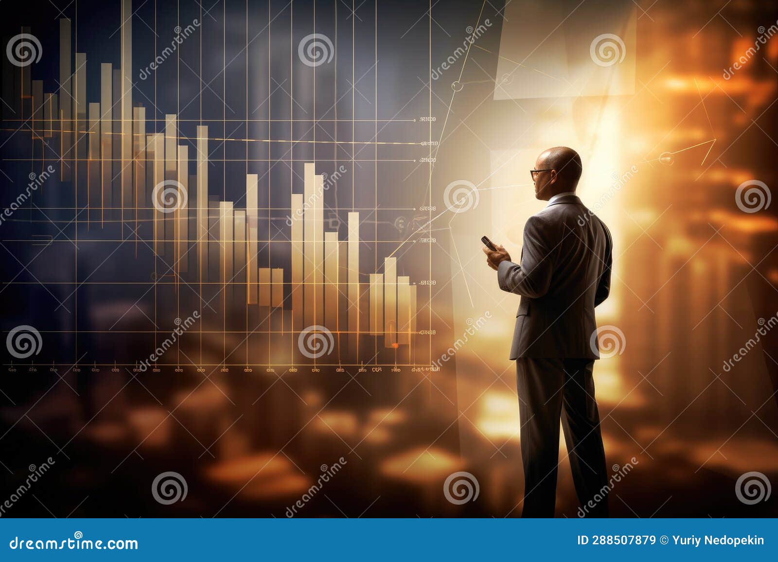 Portrait of a Professional Financial Analyst in the Modern Digital ...